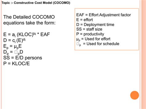 Cost Estimation Using Cocomo Model Pptx Computing Technology And Computing