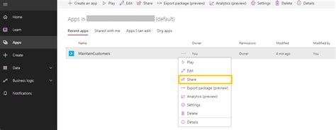 dynamics ax technical blog microsoft powerapps how to share a powerapps