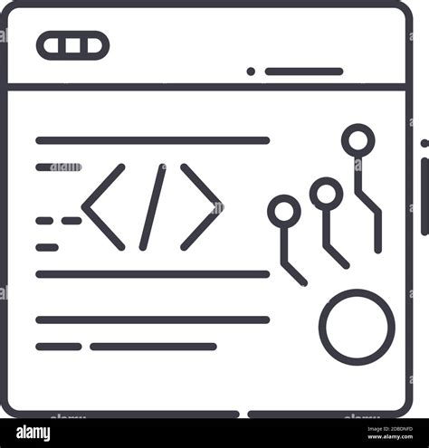 Programming Image Icon Linear Isolated Illustration Thin Line Vector Web Design Sign Outline