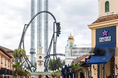 The Roller Coaster Batman Gotham City Escape Is Seen At Parque