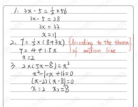 Solved Activity 3 Test You A Directions Apply The Midline Theorem