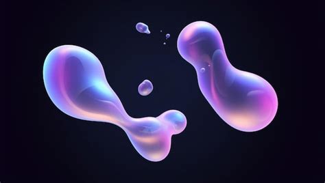 Premium Photo Abstract Blue And Purple Gradient Color Floating Liquid Blob 3d Rendering