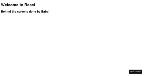 Scenarios In Babel Codesandbox