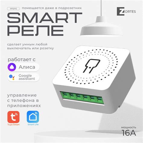 Умное реле смарт реле модуль умный дом 16А Wifi Tuya Smart Life с Алисой Марусей Поддержка