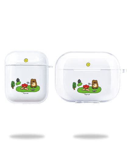 캠핑쿼카 애플 에어팟 1세대 2세대 3세대 4세대 프로 프로2 갤럭시 버즈 버즈2 버즈3 투명 하드케이스 에이블리