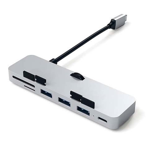 Satechi Aluminum Clamp iMac USB-C Hub Pro with USB 3.0 and Memory Card ...