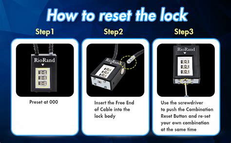 Riorand 15 Inch Combination Gun Cable Lock 3 Digit Keyless Firearm