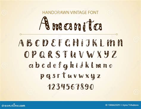Handdrawn Vector Script Font Display Style Cartoon Typeface Stock