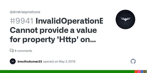 Invalidoperationexception Cannot Provide A Value For Property