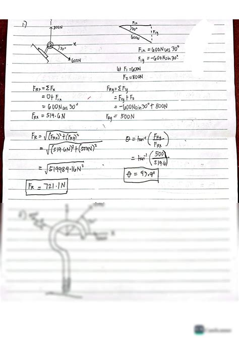 SOLUTION: Engineering mechanics 1 statics quiz 1 problem and solution ...