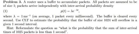 problem 3 a router uses a buffer to accumulate