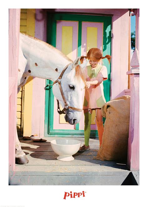 Pippi Långstrump På Hästen Lilla Gubben Poster Desenio