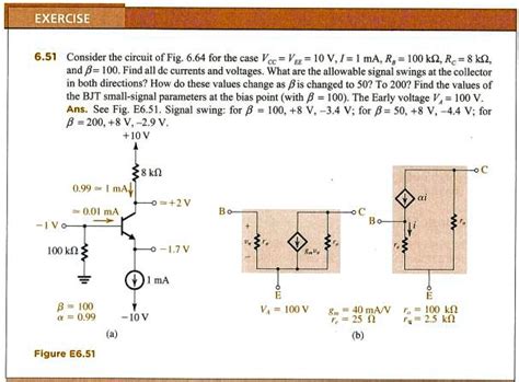 exercise 6 51 consider the circuit of fig 6 64 for the case vcc vee