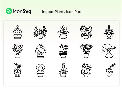 Indoor Plants Icon Pack 30 Free Svg Icons And Png Vectors Iconsvg