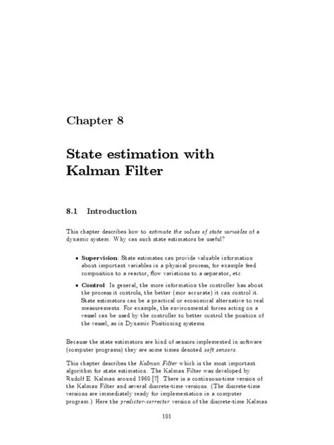 Kalman Filter Pdf Kalman Filter Prediction