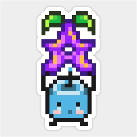 Blue Junimo With Stardrop Stardew Valley Sticker Teepublic
