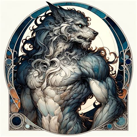 Werewolf Adoptable Male Character Art Portrait 6 By Dissunder On