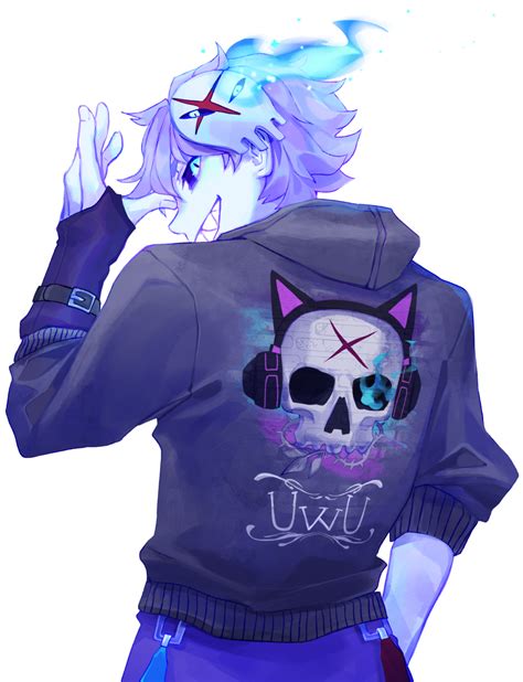 Uwu Senpai Mineral Wash Skull Hoodie Nux Taku