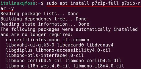 how to install and use 7zip on ubuntu 22 04 its linux foss