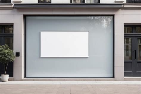 Magnetic Window Graphics Mockup With Blank White Empty Space For