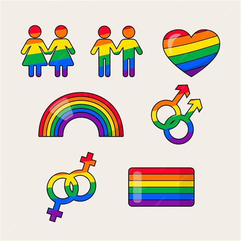 Premium Vector Pride Lgbtq Icon Set Lgbtq Related Symbols Set In