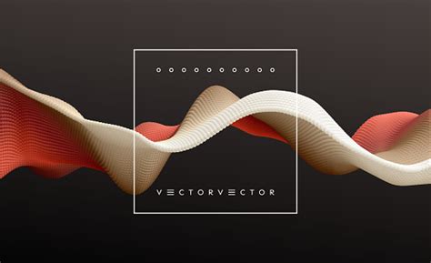 3d 물결 모양의 배경 동적 방출 입자가 있는 배열입니다 많은 구체에서 형성된 파도 추상 벡터 그림입니다 디자인 템플릿입니다 현대적인 패턴 0명에 대한 스톡 벡터 아트 및