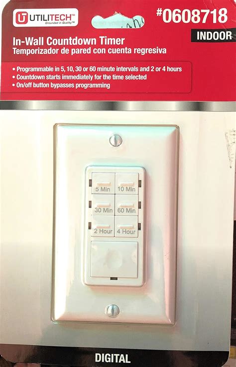 Utilitech 15 Amp Digital Residential Hardwired Countdown Lighting Timer Amazon Ca Tools