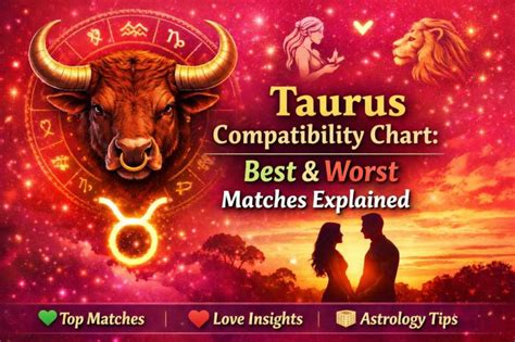 Taurus Compatibility Chart Best And Worst Matches Explained Jyotishgram