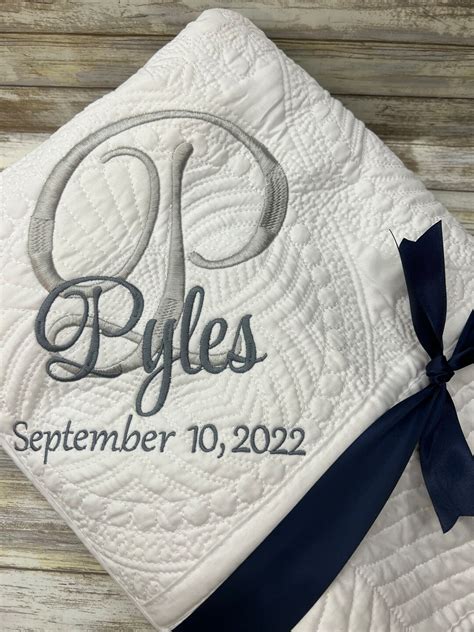 Personalized Wedding Quilt Monogrammed Wedding T Anniversary
