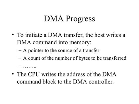 direct memory access dma e systems ppt