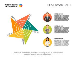 Five Steps Workflow Process Chart Template Vector Image