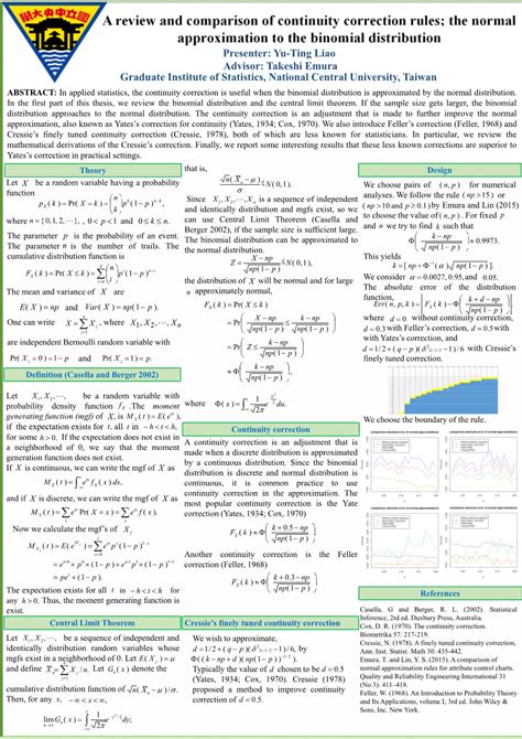 A Review And Comparison Of Continuity Correction Rules The Normal Docslib