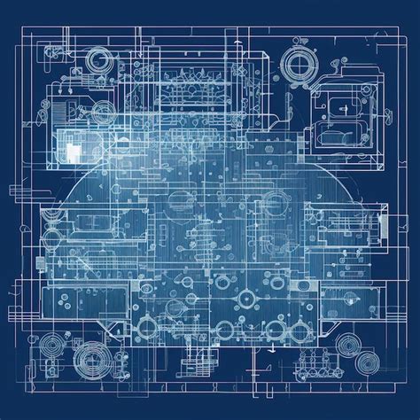 Premium Ai Image Blueprint Background