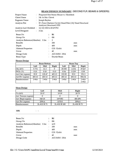 Design Of Beamandgirders Second Floor Download Free Pdf Beam Structure Bending