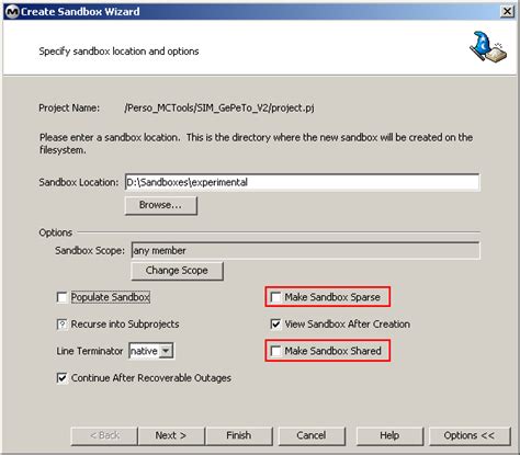 Version Control What Is `sparse Sandbox` And `shared Sandbox` In Mks Integrity Stack Overflow