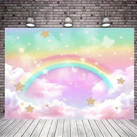 Pastel Rainbow Party Backdrop Cute Birthday Theme Decor Temu Nigeria