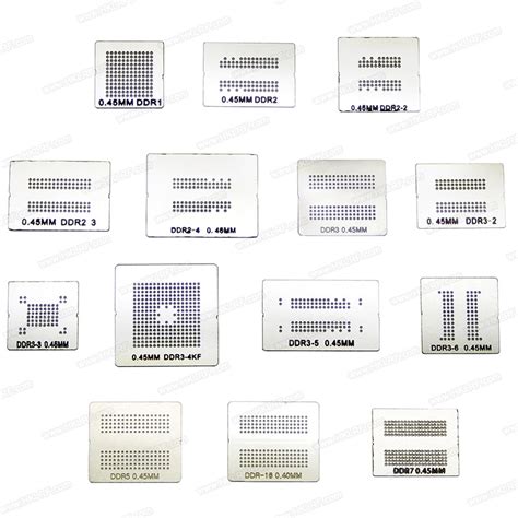 14pcs ddr1 ddr7 stencil