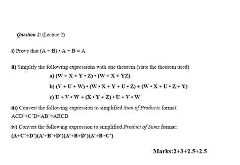 solved i prove that a b ⋅a b a ii simplify the following