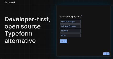 GitHub Formsmd Formsmd Developer First Open Source Typeform Alternative Formerly Known As