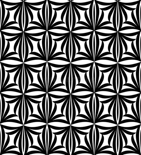 Abstract Floral Seamless Pattern Geometric Floral Ornament Stock