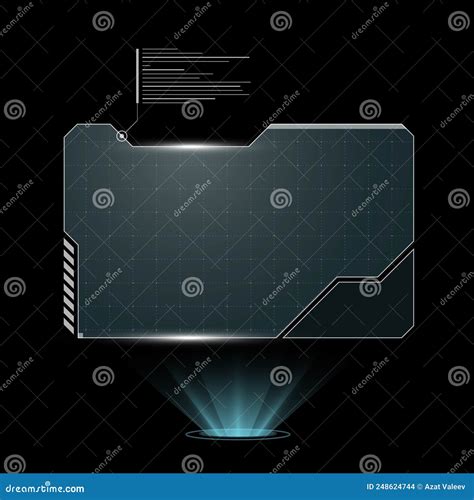 hud digital futuristic user interface horizontal frame sci fi high