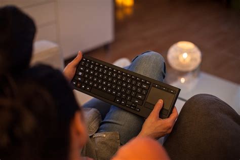Mua Logitech K830 Illuminated Living Room Keyboard With Built In Touchpad Easy Access Media