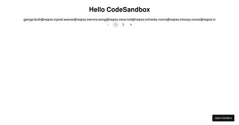 Pagination Example Codesandbox