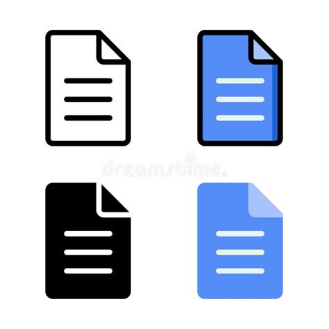 Document App Icon Set Suitable For Doc App Element Stock Vector