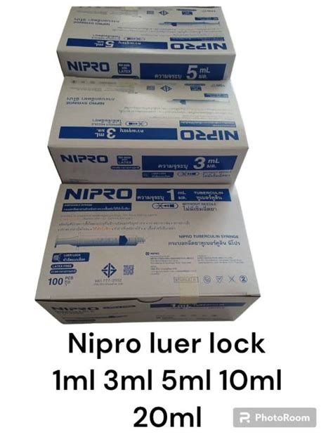 NIPRO Syringe 1 ml luer lock หวลอค 100pcs NIPRO Syringe 3 ml luer lock หวลอค 100 pcs
