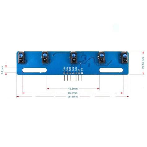 Módulo De Seguimiento Tcrt5000 De 5 Canales Electronilab