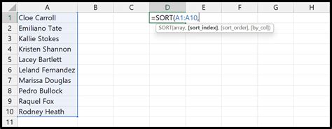 how to sort in alphabetical order a to z or z to a in excel