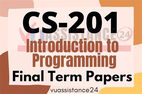 Cs201 Introduction To Programming Subjective Type Final Term Past Papers Solved By Moaaz