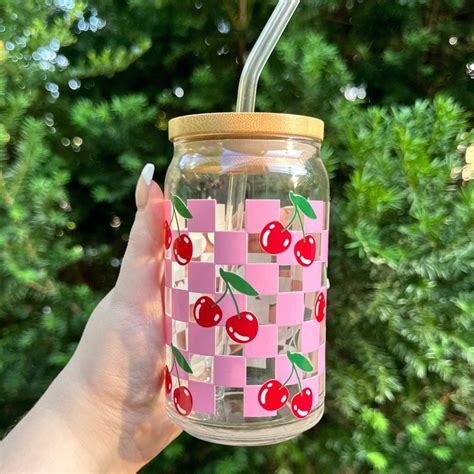 Cute Glass Cups Etsy