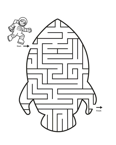 Printable Download Free Space Maze Free Download And Print For You